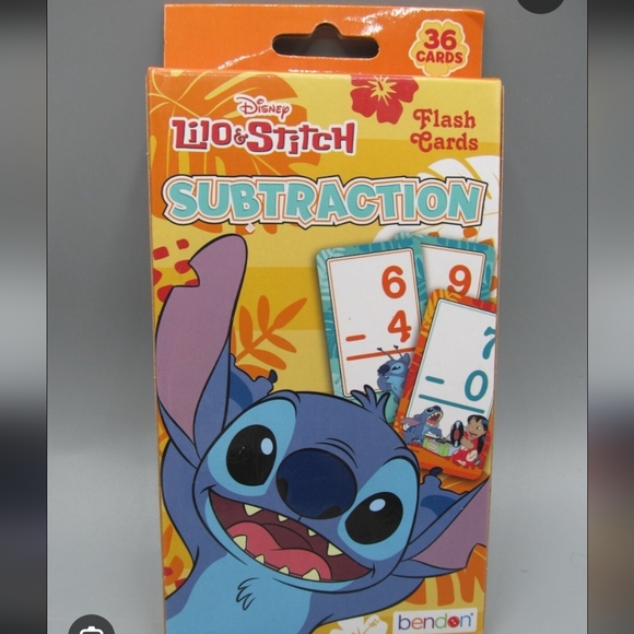 Disney | Toys | Disney Stitch Orange And Blue Learning Flash Cards ...